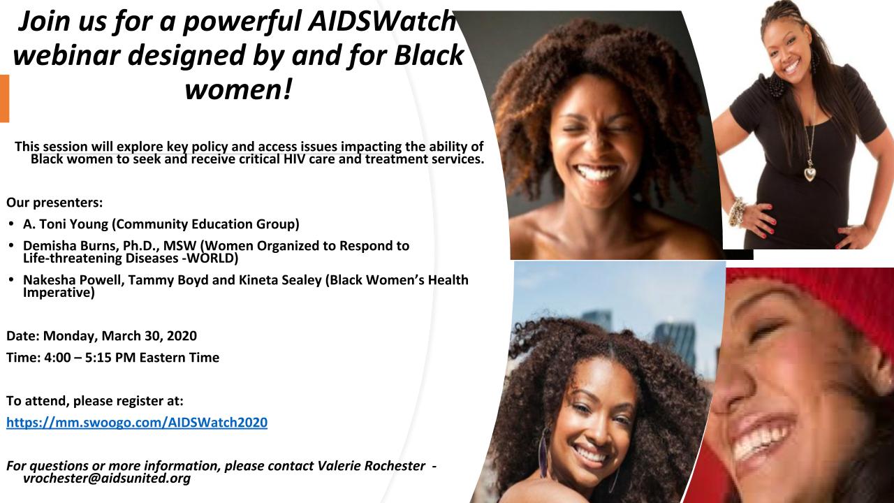 Join WORLD's AidsWatch Webinar! - WORLD